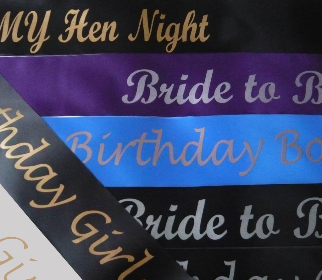 Personalised Sashes - Custom Badges,Rosettes,Sashes & Printed Ribbon
